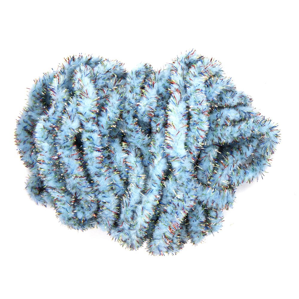 Mopster Mop Chenille 6mm Cornflower Blue for Fly Tying